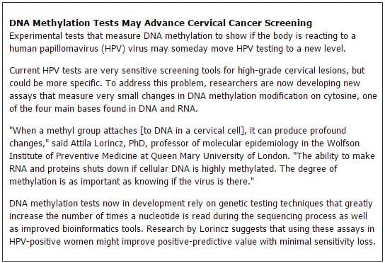 A New Choice for Detecting Cervical Cancer | myadlm.org