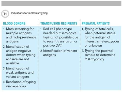 Molecular Typing for Red Blood Cell Antigens | myadlm.org